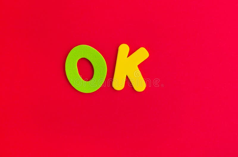 OK, Okay. Banner Concept with Text OK on Red Background Stock Image ...
