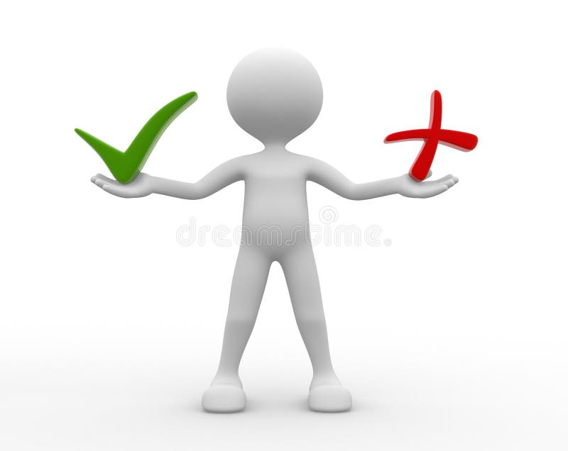 Ok ou non illustration stock. Illustration du personne - 31973679