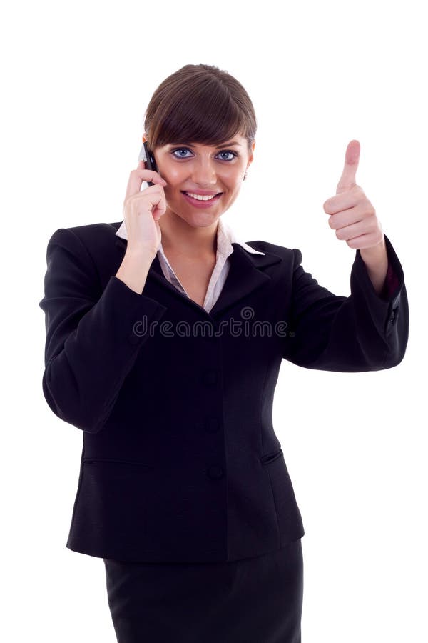 OK on the phone stock image. Image of businesspeople - 15590147