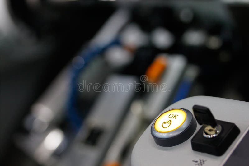OK Push Button and Key Switch Stock Image - Image of input, panel: 93380055