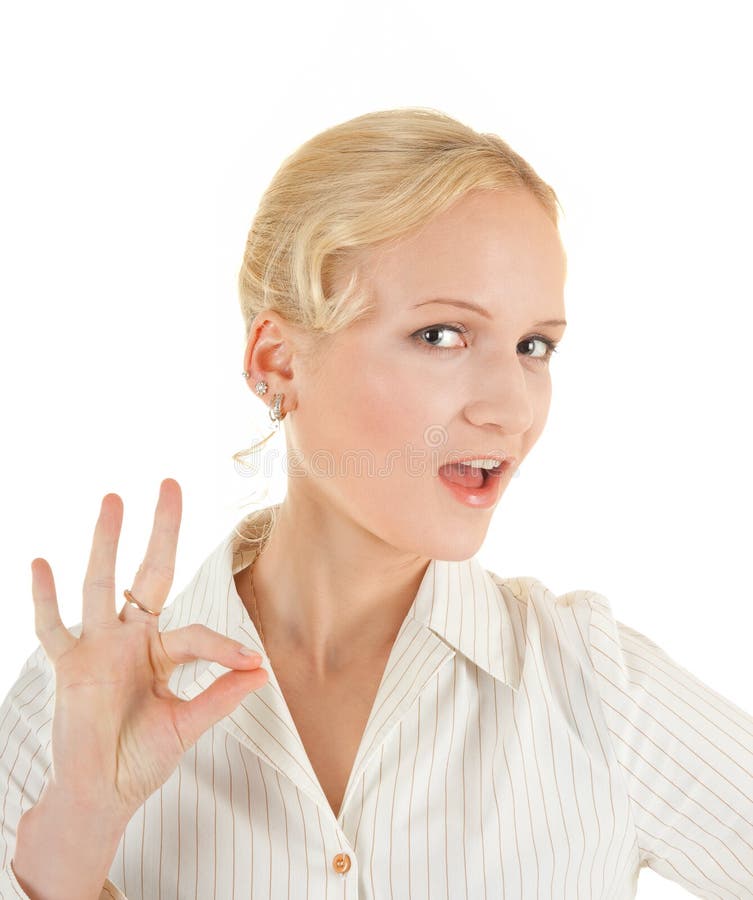 OK sign stock photo. Image of imagery, forbidden, female - 12959342