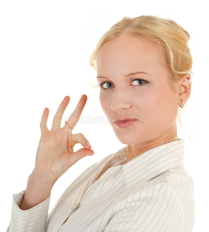 OK sign stock image. Image of female, facial, positivity - 13041023