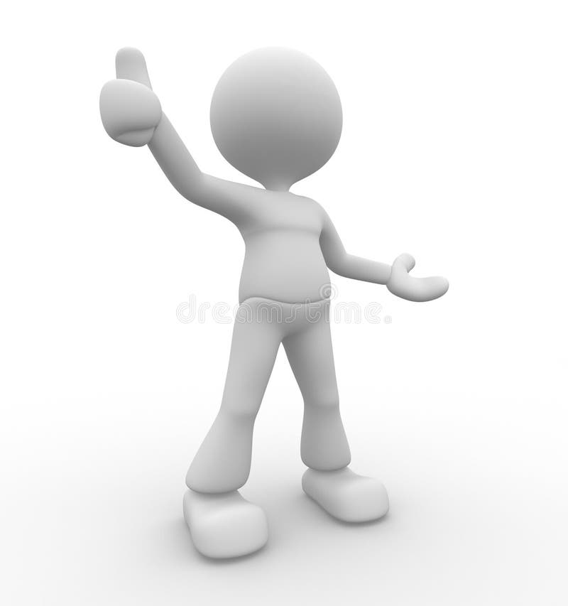 Thumbs Up Figure stock illustration. Illustration of acknowledgement ...