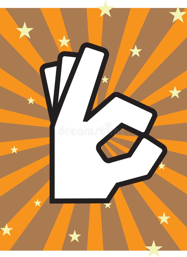 Ok sign stock illustration. Illustration of fine, yellow - 7545290