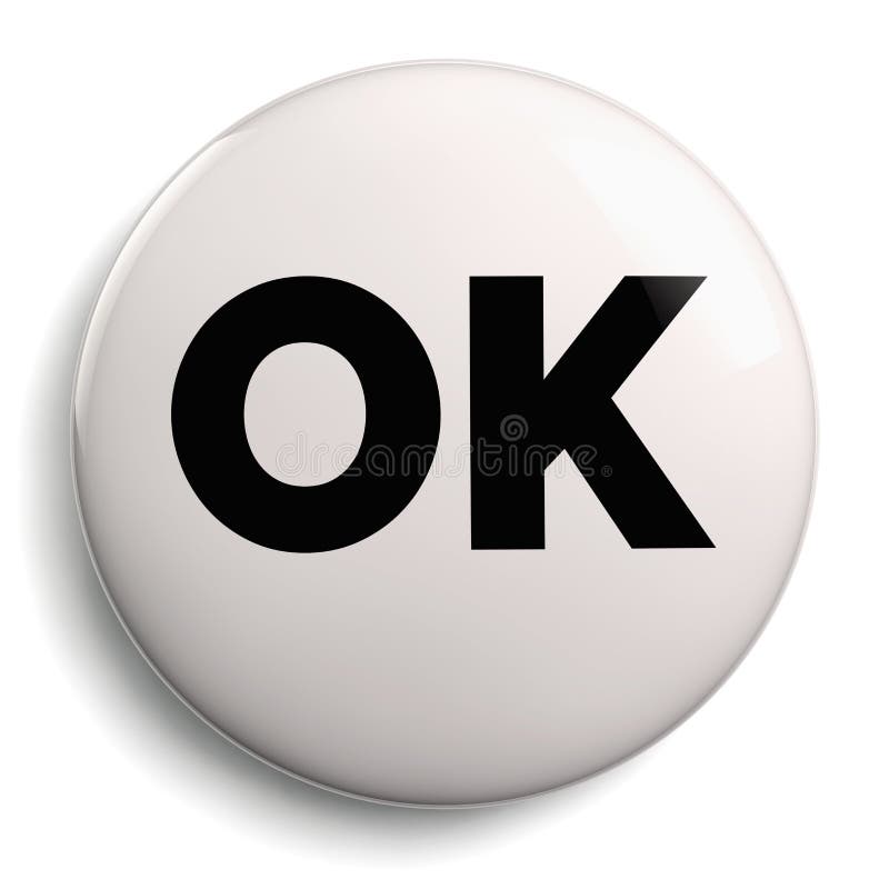 OK Black White Icon Symbol Graphic Stock Illustration - Illustration of ...