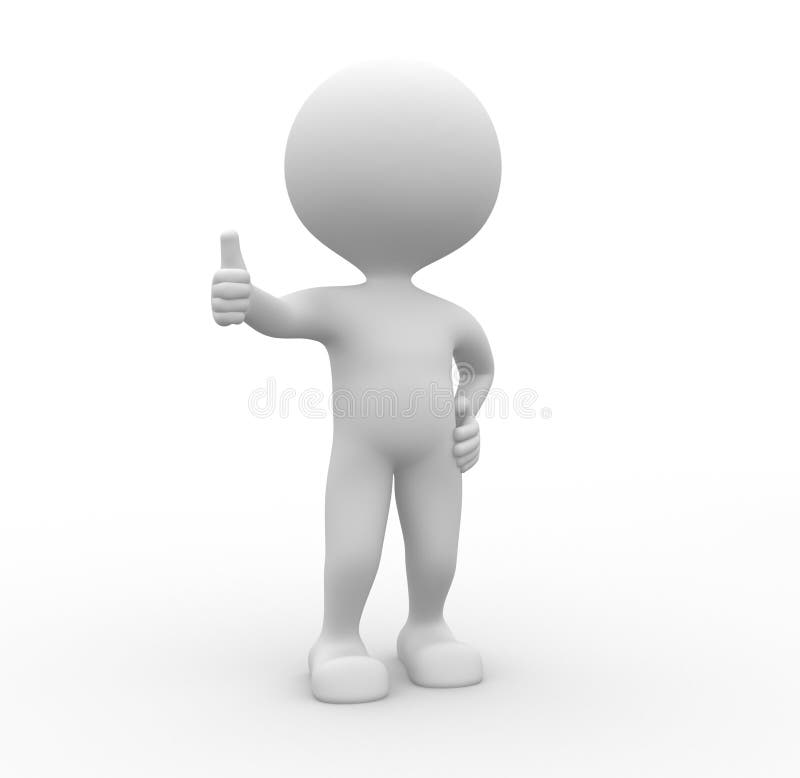 3d Person Showing Ok Sign Illustration Stock Illustration ...