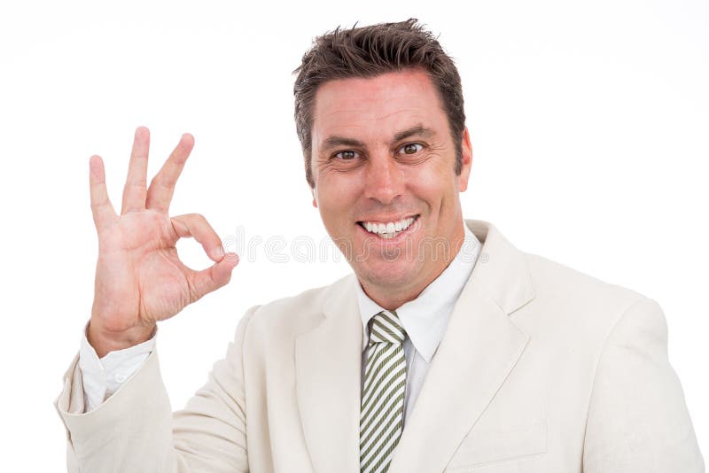 Ok sign stock image. Image of look, brunet, entrepreneur - 40909049