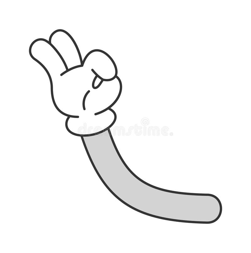 Ok sign retro hand gesture stock illustration. Illustration of glove ...