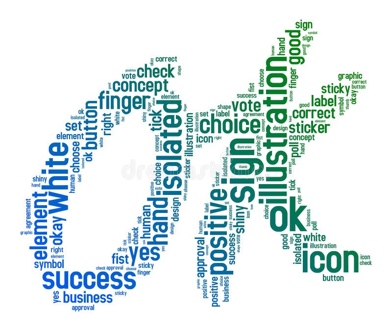 Ok sign text clouds stock illustration. Illustration of sticker - 24092024