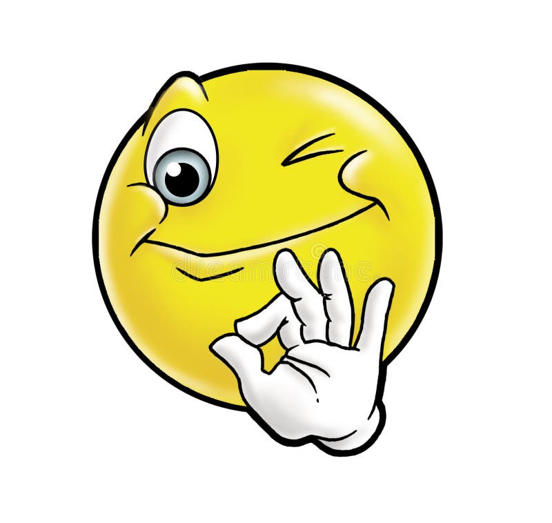 Ok smiley vektor illustrationer. Illustration av fiktiv - 46645910