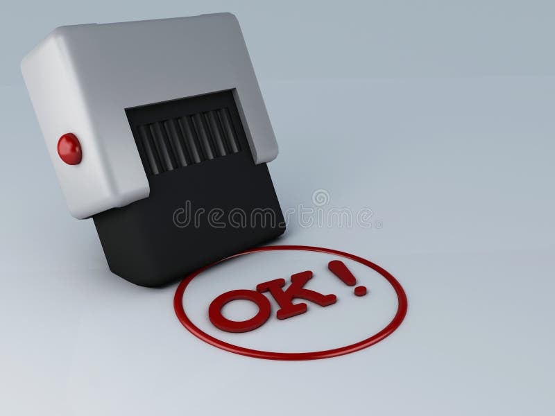 OK stamp 3d stock illustration. Illustration of postage - 37916324