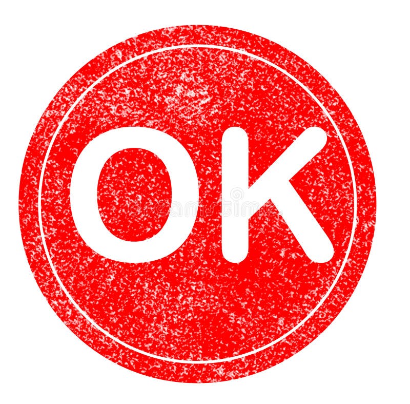 Ok Stamp on White Background. Stock Illustration - Illustration of ...