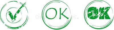 Ok stamps stock vector. Illustration of accepted, artistic - 23534117