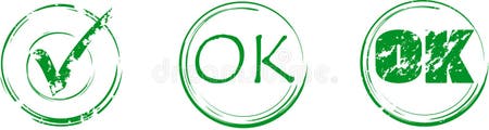 Ok stamps stock vector. Illustration of accepted, artistic - 23534117