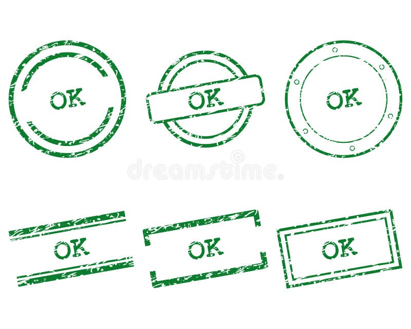 Ok stamps stock vector. Illustration of seal, graphic - 121118128