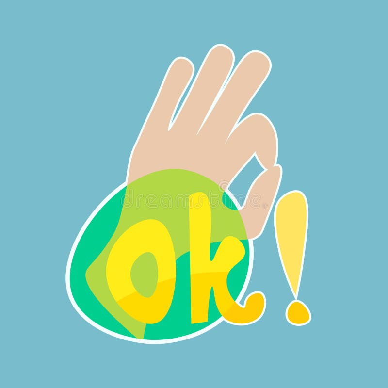 Ok Sticker Social Media Network Message Badges Design Stock Vector ...