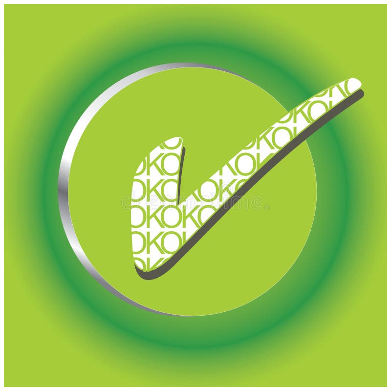 Ok Symbol Stylish Typography Stock Illustration - Illustration of ...
