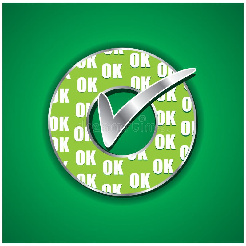 Ok Symbol Stylish Typography Stock Illustration - Illustration of ...