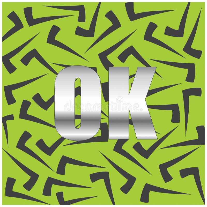 Ok Symbol Stylish Typography Stock Illustration - Illustration of ...