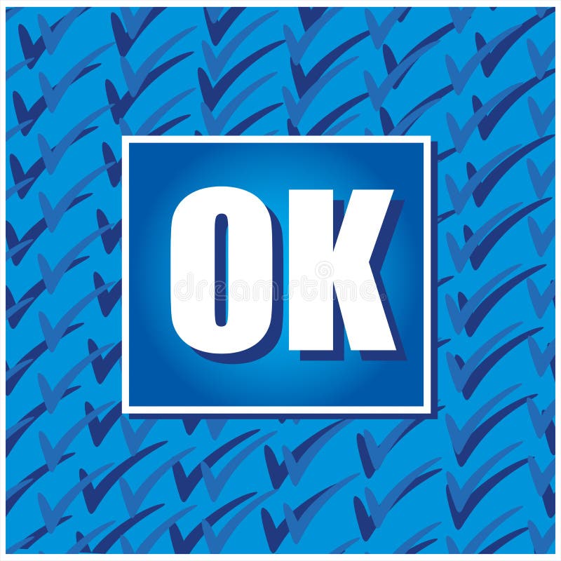 Ok Symbol Stylish Typography Stock Illustration - Illustration of font ...