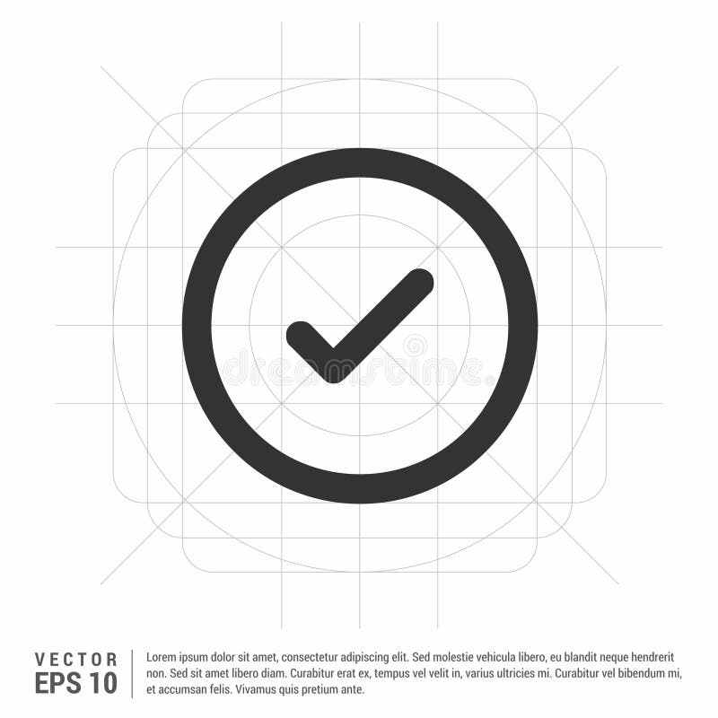 Check mark icon stock illustration. Illustration of icon - 141590292