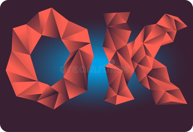 Ok vector lettering logo stock vector. Illustration of lettering ...
