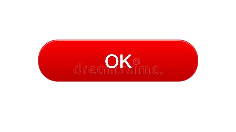 Ok Web Interface Button Red Color, Online Program, Internet Site Design ...
