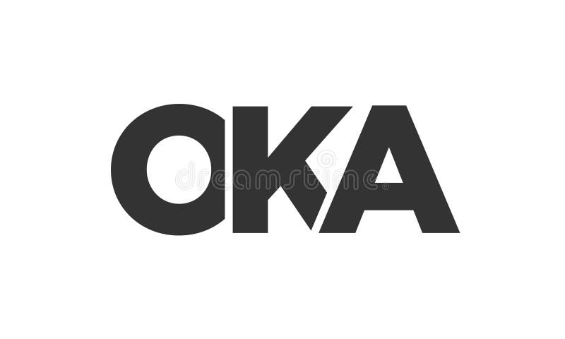 OKA Logo Design Template with Strong and Modern Bold Text. Initial ...