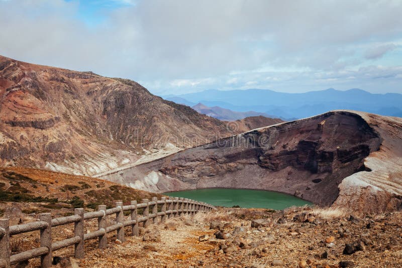 Okama Crater stock photo. Image of green, travel, color - 89378700