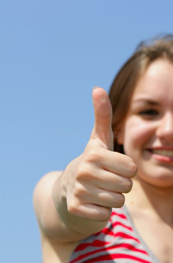 Okay! stock photo. Image of robust, girl, gesture, happy - 2531434