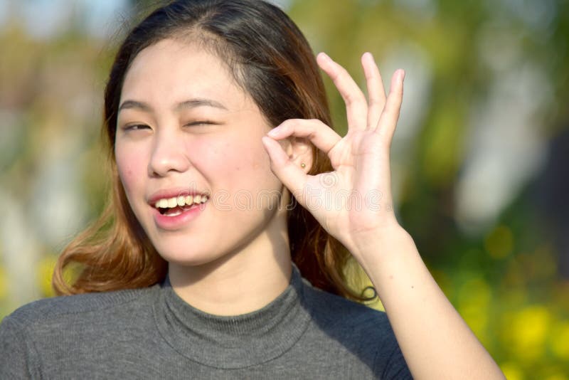 An Okay Asian Person stock photo. Image of okay, asian - 156699742
