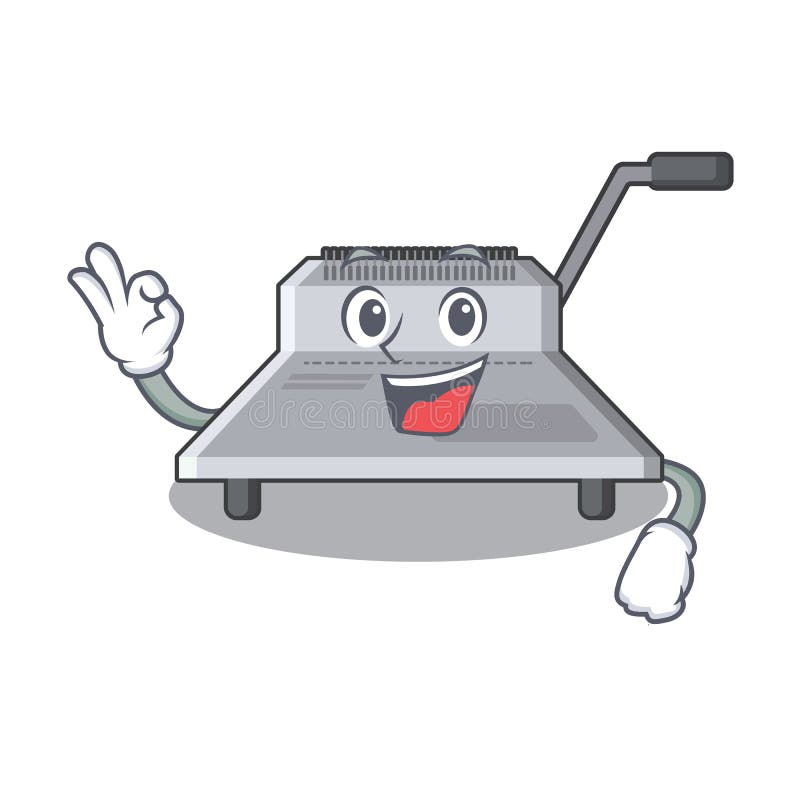 Okay Binding Machine in the Cartoon Shape Stock Vector - Illustration ...