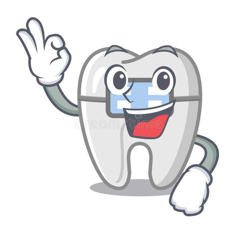 Okay Braces Isolated with in the Cartoon Stock Vector - Illustration of ...