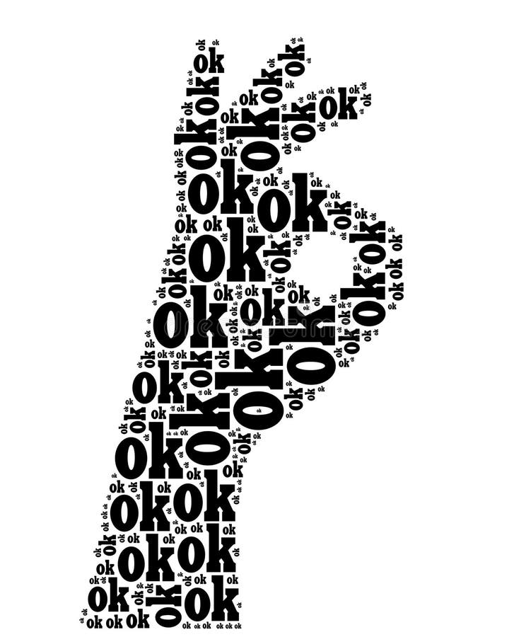 Okay hand sign stock illustration. Illustration of element - 28970076