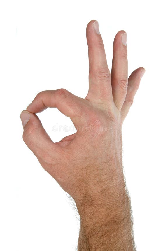 Okay hand signal stock image. Image of white, hairy, fingers - 3969143