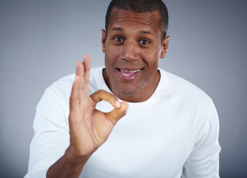 Okay stock image. Image of glance, isolation, alright - 32047315