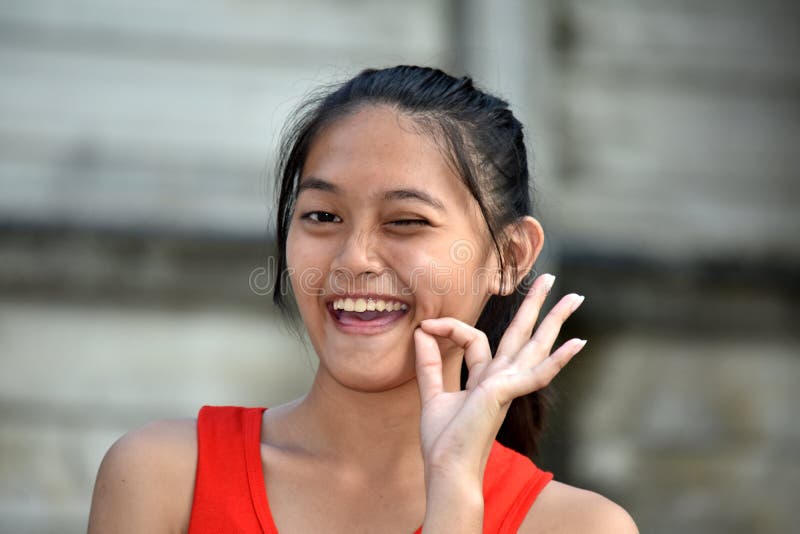 An Okay Pretty Person stock photo. Image of pretty, teen - 158998022