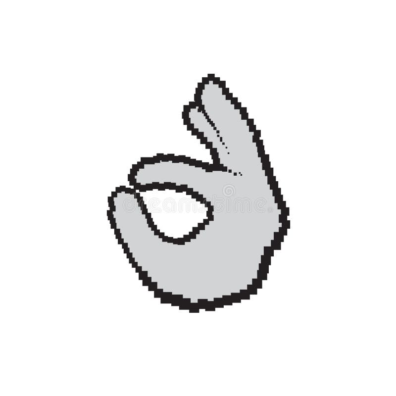 Okay Sign Hand Gesture People Emotion Icon Stock Vector - Illustration ...