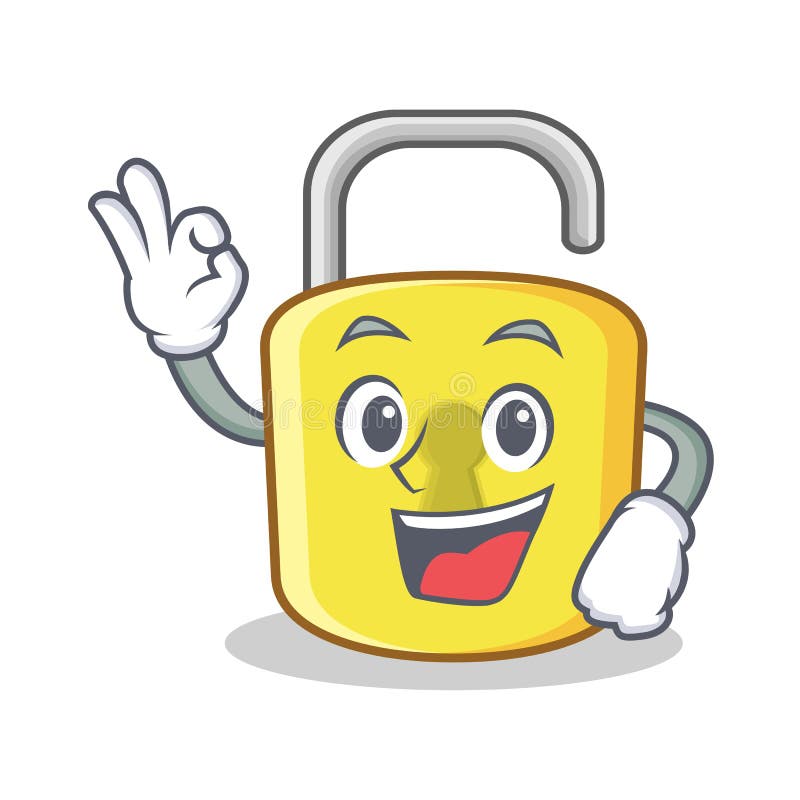 Okay Yellow Lock Character Mascot Stock Illustrations – 4 Okay Yellow ...