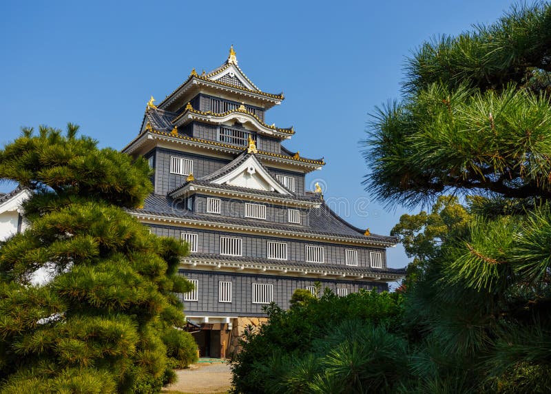 Okayama Castle or Crow Castle in Okayama Stock Image - Image of ...