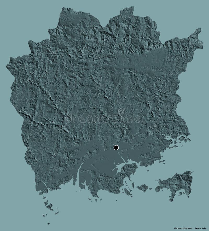Okayama, Prefecture of Japan, on Solid. Administrative Stock ...