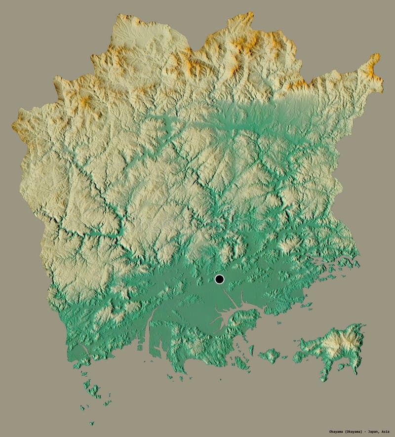 Okayama Prefecture Map Vector Stock Vector - Illustration of abstract ...