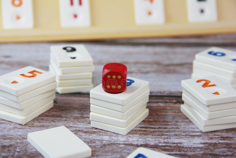 Okey Game on Green Ground Played in Turkey Stock Photo - Image of ...