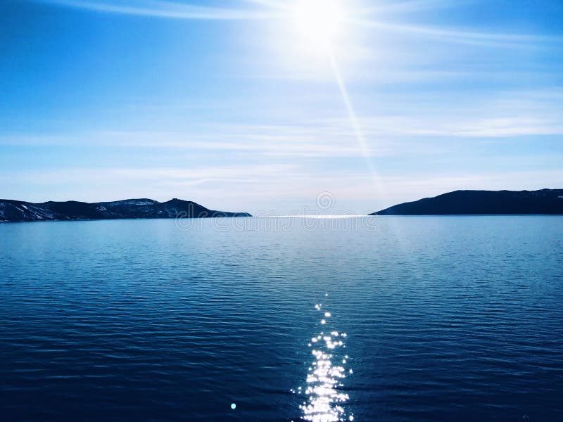 The Sea of Okhotsk, stock image. Image of mountains, russia - 60514479