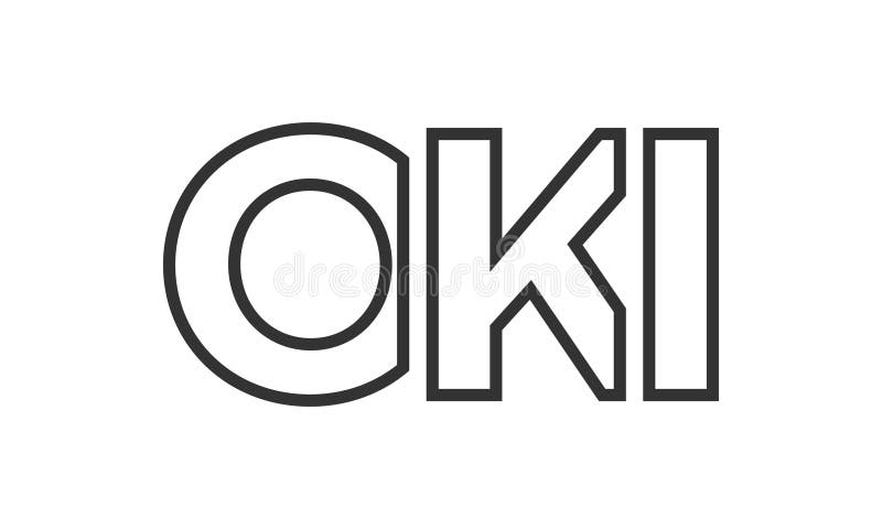 OKI Logo Design Template with Strong and Modern Bold Text. Initial ...