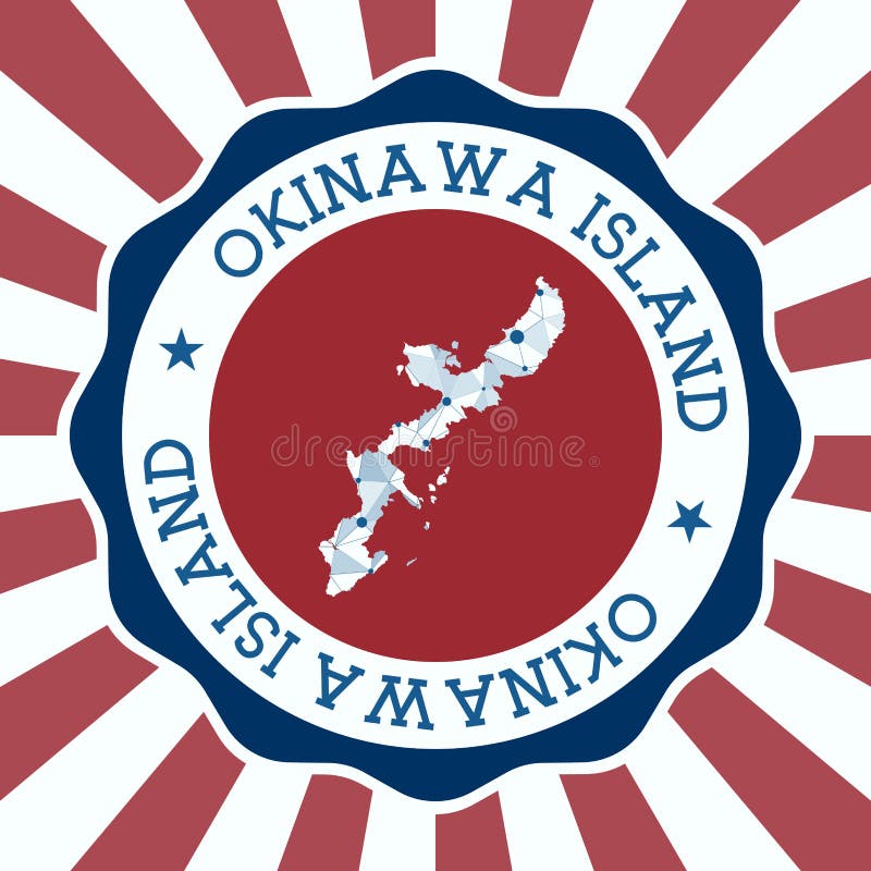 Okinawa Island Badge. stock vector. Illustration of country - 220200429