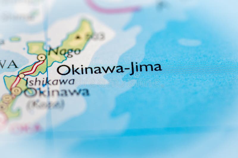 Okinawa Island, Japan Highlighted on a World Map Stock Image - Image of ...
