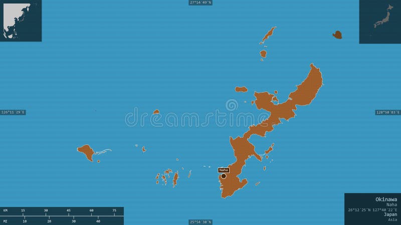 Okinawa, Japan - Composition. Pattern Stock Illustration - Illustration of asia, profile: 184937550