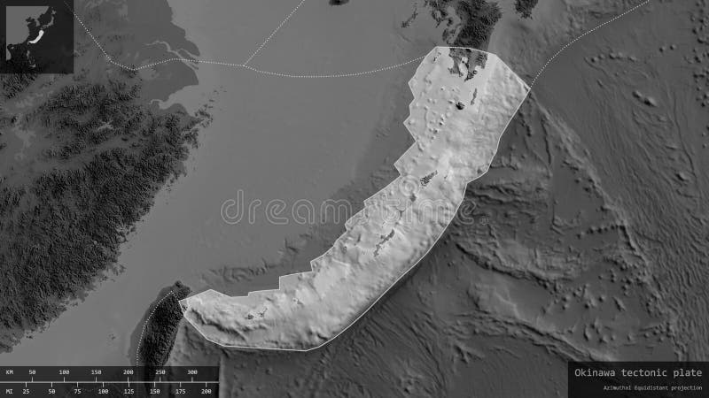 Okinawa Composition Scale Informative Borders Gray Grayscale Elevation ...