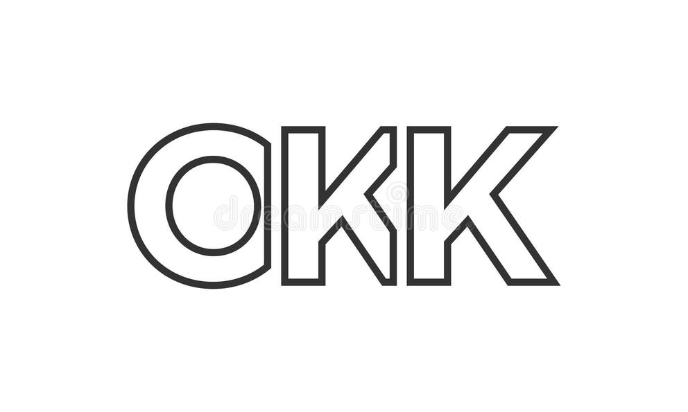 OKK Logo Design Template with Strong and Modern Bold Text. Initial ...